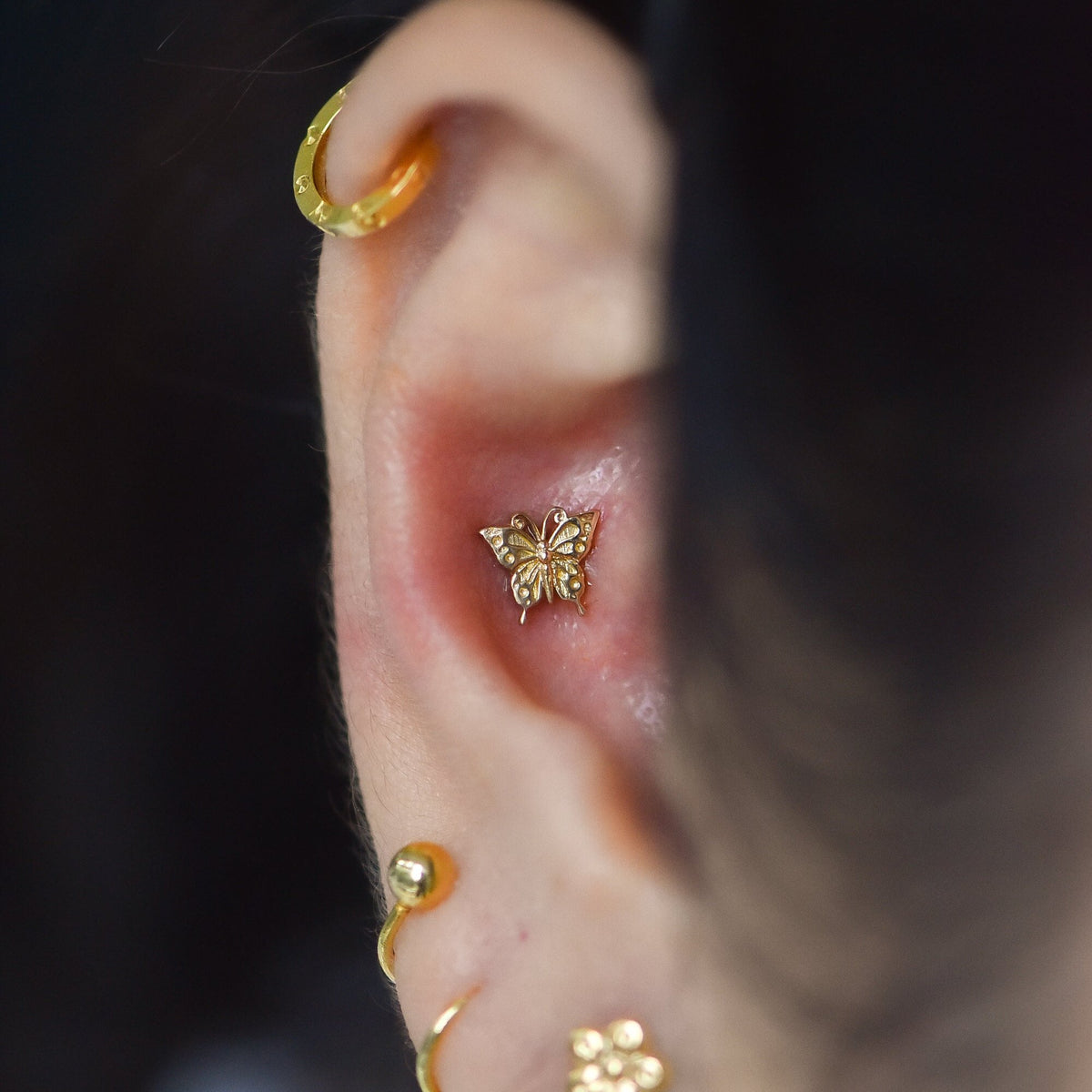 Mushroom Body Jewelry Blue Morphe Threadless End – Piercing Day Studio