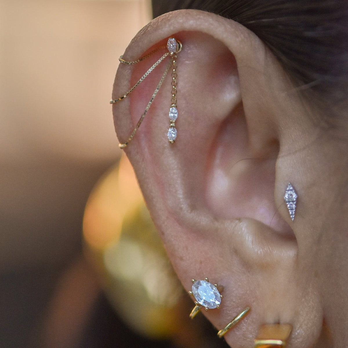 Quetzalli Triple Box Chain – Piercing Day Studio